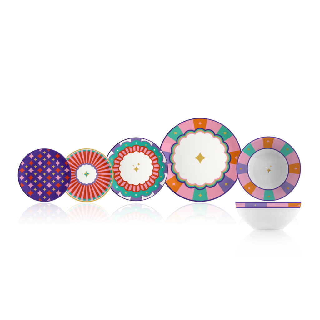 Circus Collection Dinnerware Set – 16 Pieces – Fern&Co.